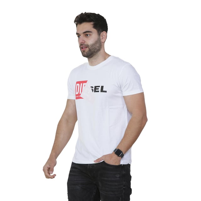 Diesel Mens Double Logo Short Sleeve T Shirt | T-Diego QA