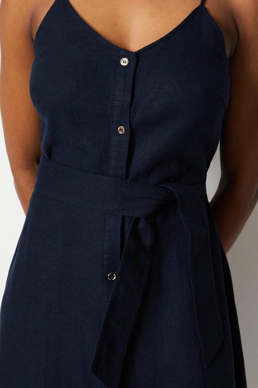 Linen Button Through Sundress