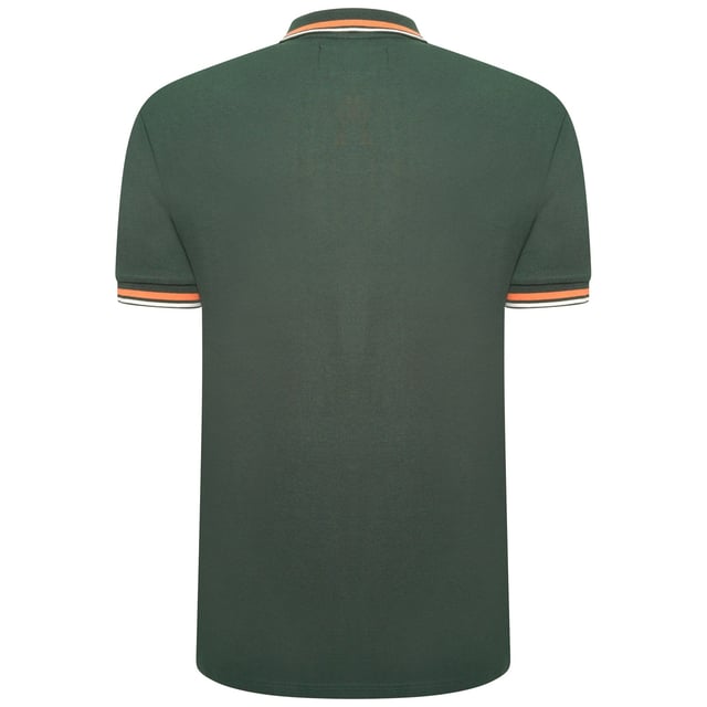 Extra-Tall Grey Hawk Polo Pique in Green with Taping