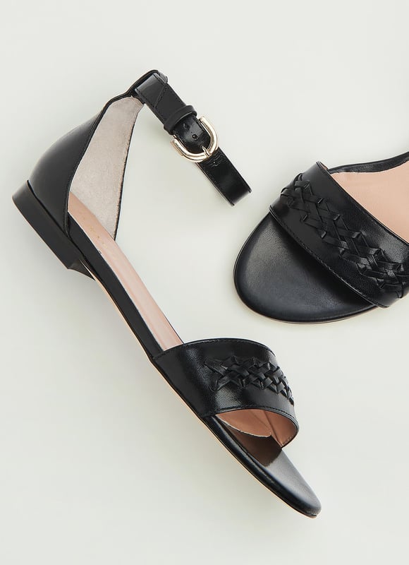 LK Bennett Rebecca Flat Sandals, Black