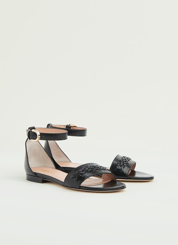 LK Bennett Rebecca Flat Sandals, Black