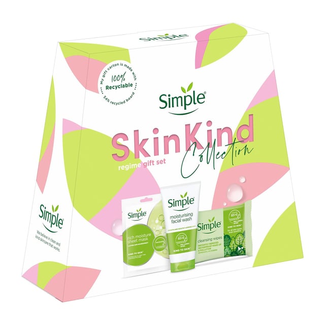 Simple Skin Kind Regime Collection Face Wash Mask & Wipes 3Pcs Gift Set ...