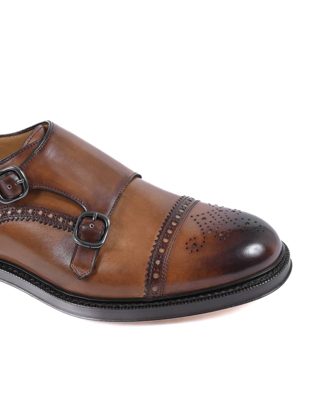 Dee Ocleppo Mens Monk Strap Shoes F3745 Vit Musica Luc Nicol