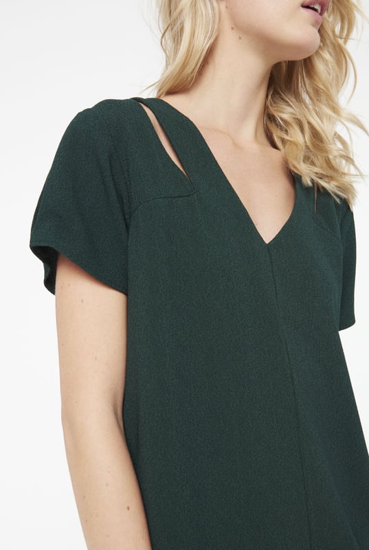Fold Sleeve Shift Dress
