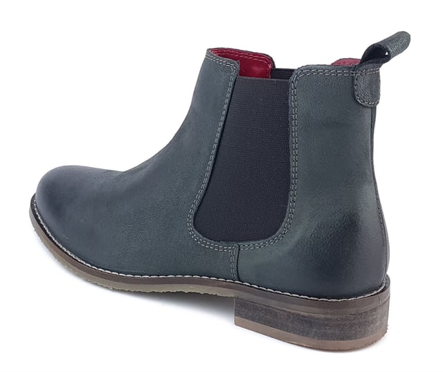 Frank James Aintree Soft Nubuck Leather Green Womens Chelsea Boots