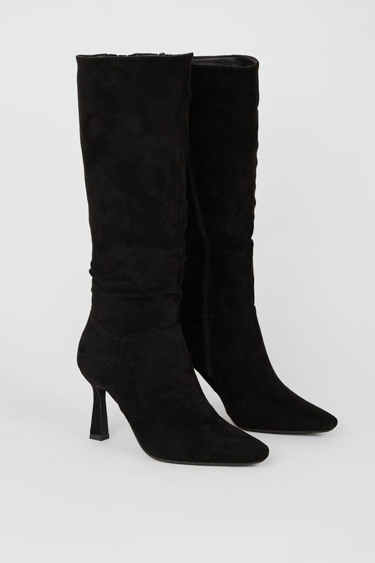 Kristina Knee High Pointed Ruched Boots
