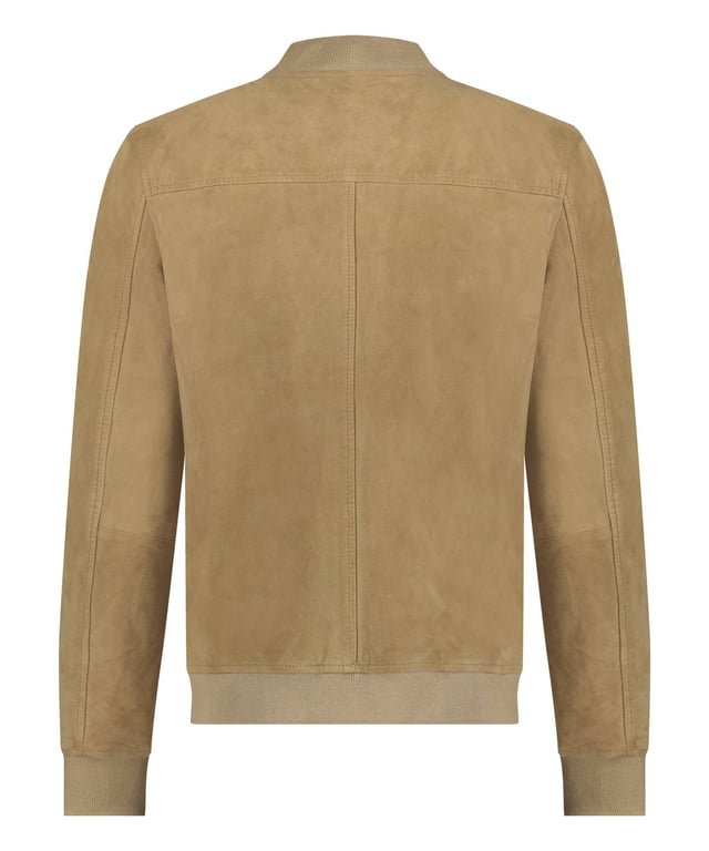 Goosecraft leren jas van suede brown