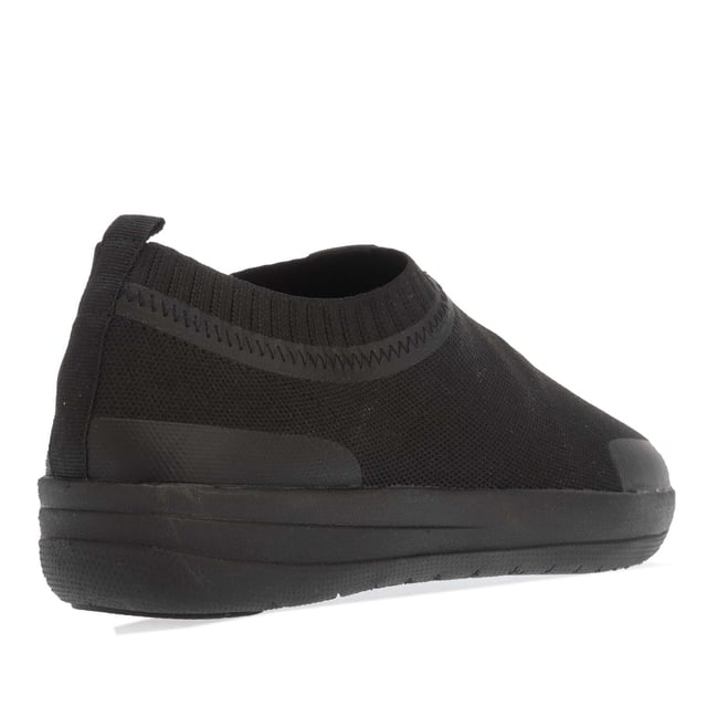 Dames Fit Flop Uberknit Slip On Sneakers in Zwart