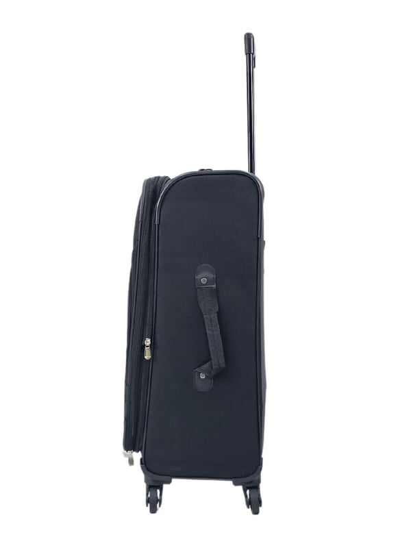 Black Lightweight Suitcases 4 Wheel Luggage Travel Cases Soft Bags ...
