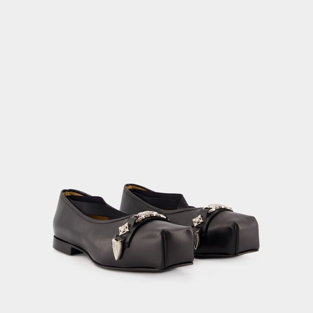 Ballerina's Aj1343 - Toga Pulla - Leer - Zwart