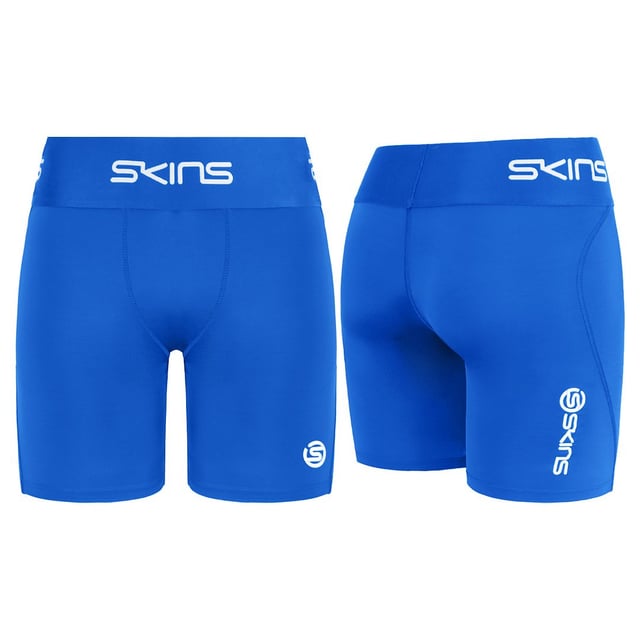 Skins Series-1 Stretch Waist Blue Mens Training Half Tights Shorts ...