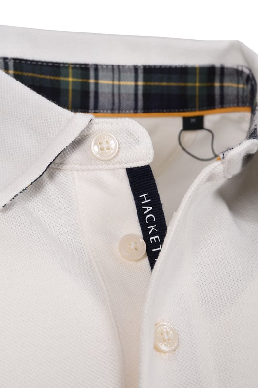 Hackett Heritage Logo Polo Antique White