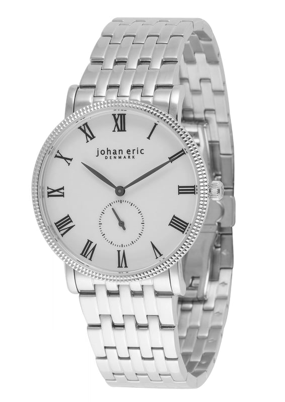 Johan Eric Holstebro Men's Watch, Steel LCase, White Dial, Steel Bracelet