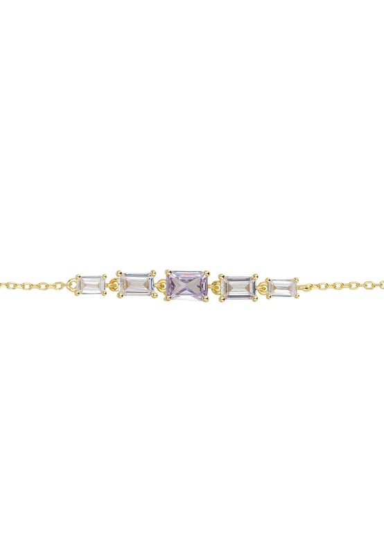 Clara Gemstone Bracelets Gold Lilac Amethyst