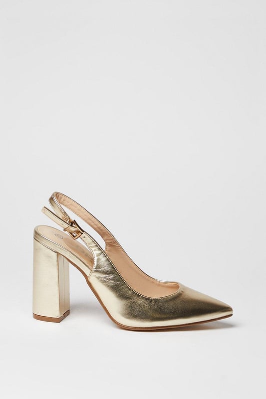 Binx High Block Heel Slingback Court Shoes