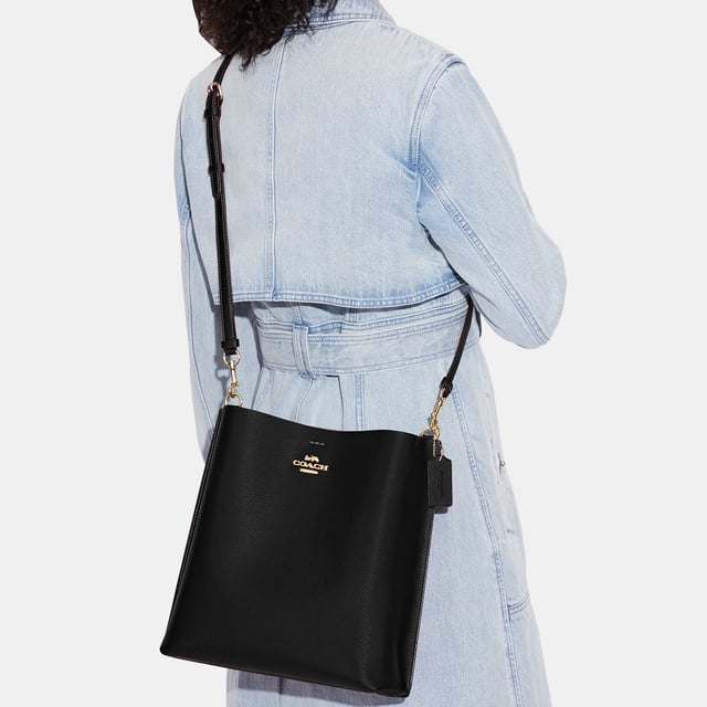 Double Face Leather Mollie Bucket Bag