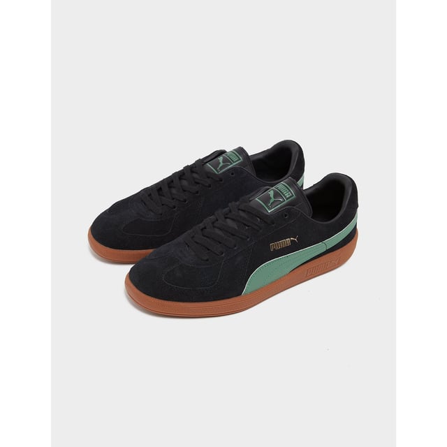 Men's Puma Suede Army Trainers in black blue