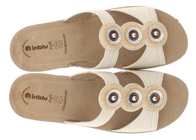 Inblu Womens Wedge Sandals Insular Slip On white