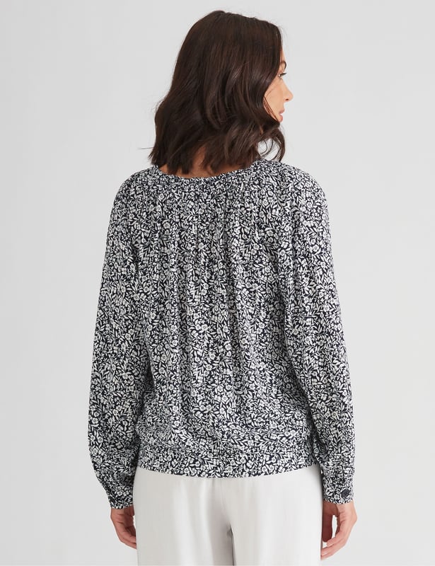 KATIES - Womens Jackets - Black White Ditzy Floral Print - Woven ...