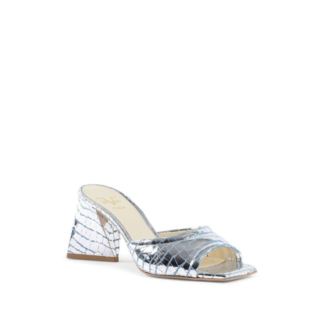 19V69 Italia Womens Sandal Silver SIMONA PITONE CELESTE ARGENTO