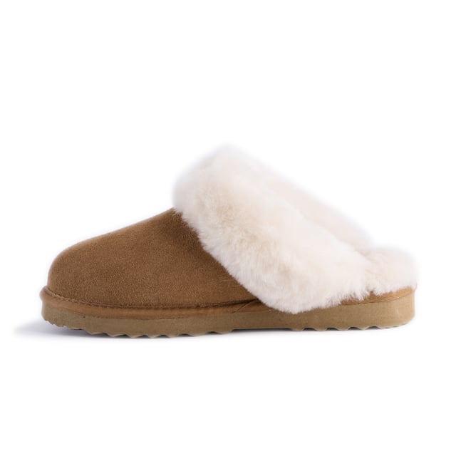 Aus Wooli "Sydney" Australia Sheepskin Wool Slippers, Tan