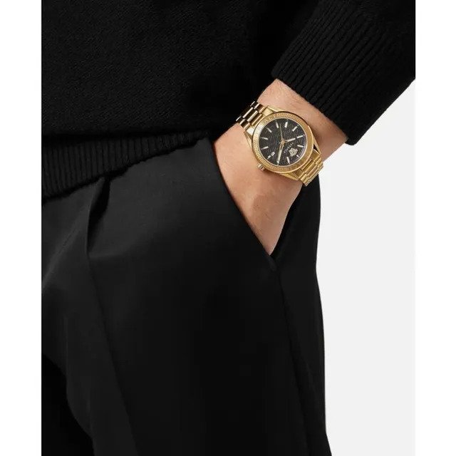 Versace V-code Men's Gold Watch VE6A00623