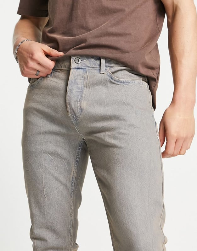 Topman skinny tinted jeans in grey tint
