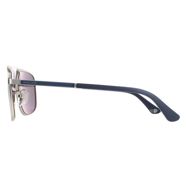 Police Aviator Mens Matt Palladium and Dark Blue Blue Grey SPLA58C Record 3