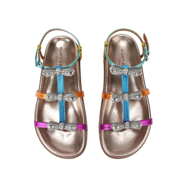 Kurt Geiger London Leather Pierra Micro Bow Sandal Sandals