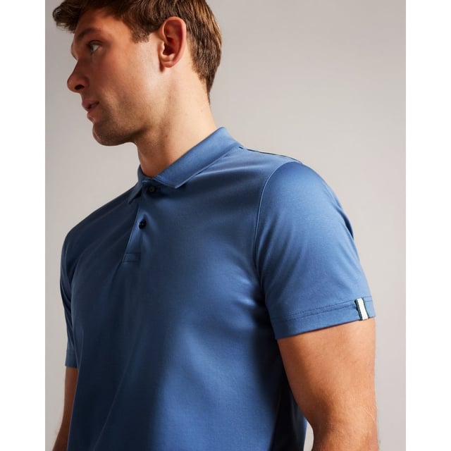 Men's Ted Baker Zeiter Slim Soft Touch Polo in Navy