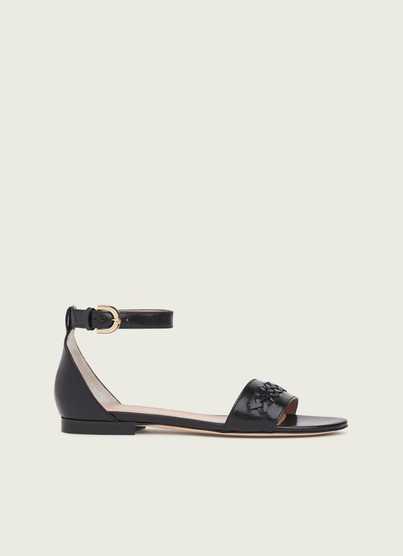 LK Bennett Rebecca Flat Sandals, Black