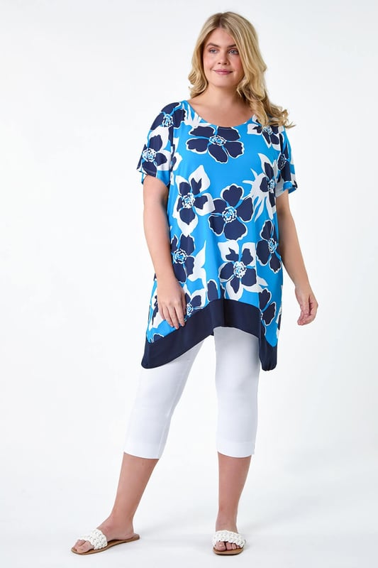 Curve Floral Bar Back Stretch Top