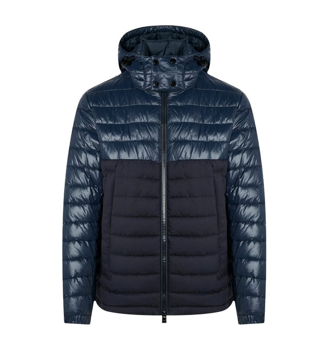BOSS Darula Contrast Quilted Jacket - Dark Blue