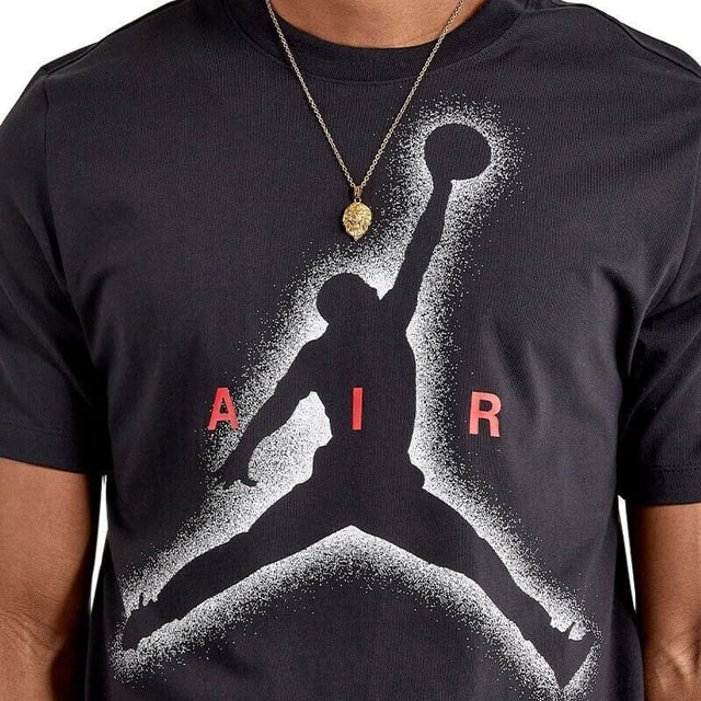 Nike Air Jordan Graphics T Shirt In Black