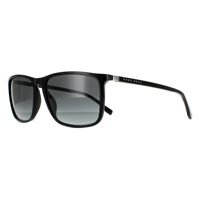 Hugo Boss Square Mens Black Dark Grey Gradient Sunglasses