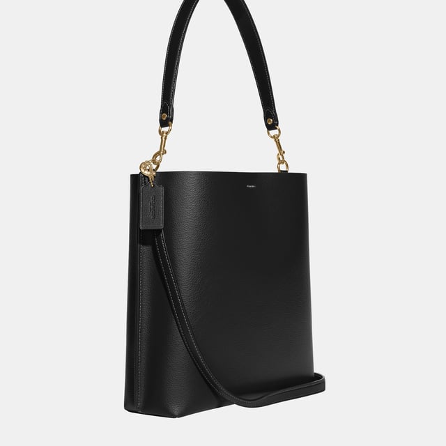 Double Face Leather Mollie Bucket Bag
