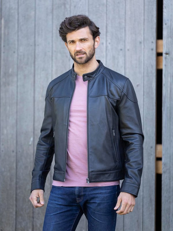 Carleton Leather Jacket in Black