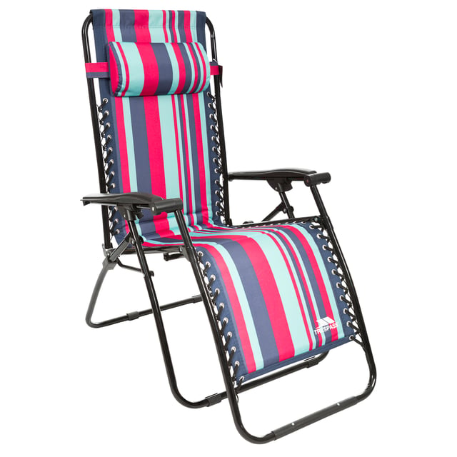 Trespass Glentilt Reclining Garden Chair/Recliner (Tropical Stripe)