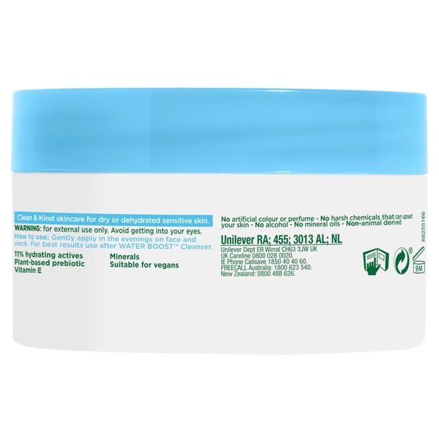 Simple Water Boost Skin Quench Night Cream for Dehydrated Skin, 3x 50ml