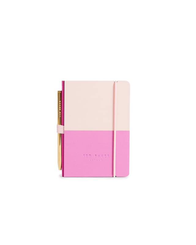 Ted Baker Pendra Mini Notebook And Pen, Pink