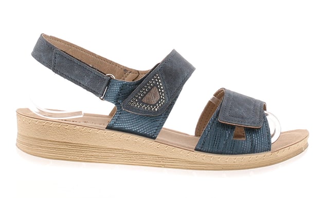 Inblu Womens Wedge Sandals Innocent Touch Fastening blue