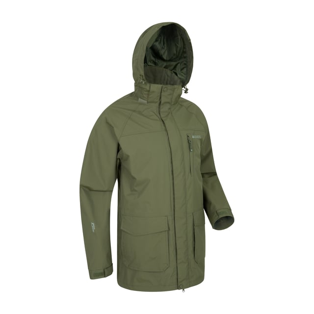 Mountain Warehouse Mens Glacier II Long Waterproof Jacket (Green)