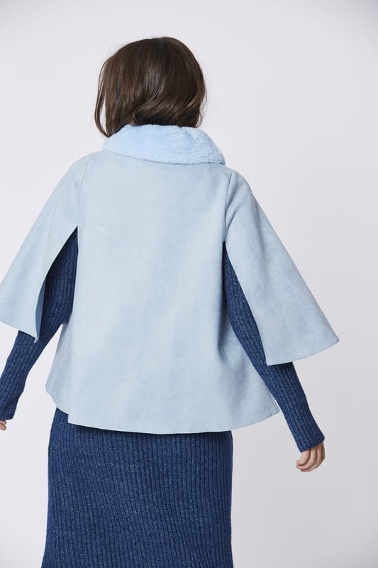 Faux Fur Faux Suede Jacket