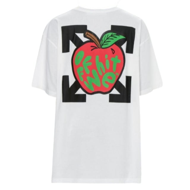 Off White Apple Logo Oversize White T-Shirt