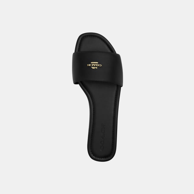 Lockup Leather Slide Sandal