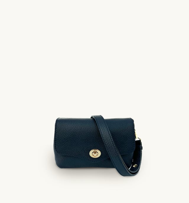 The Jemima Navy Leather Bag