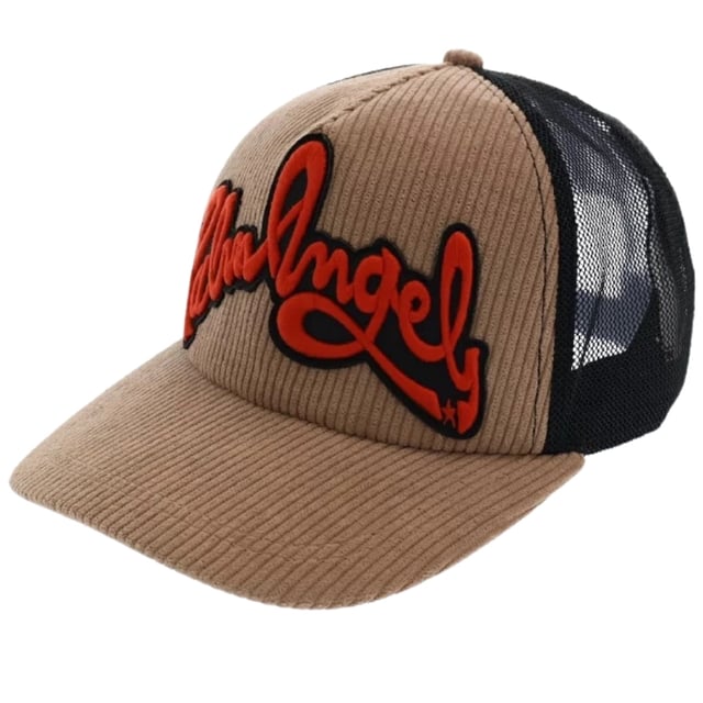 Braune Kappe mit saisonalem Logo von Palm Angels