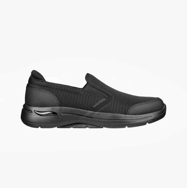 GO WALK ARCH FIT-ROBUST COMFORT Mens Slip-On Trainers Black