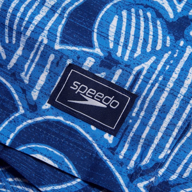 Men's Speedo Digital Print 14 inch Water Shorts in Blue
