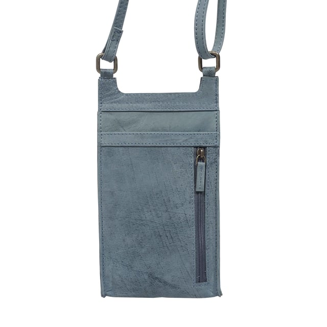 'MYLA' Real Leather Mobile Phone Crossbody Bag